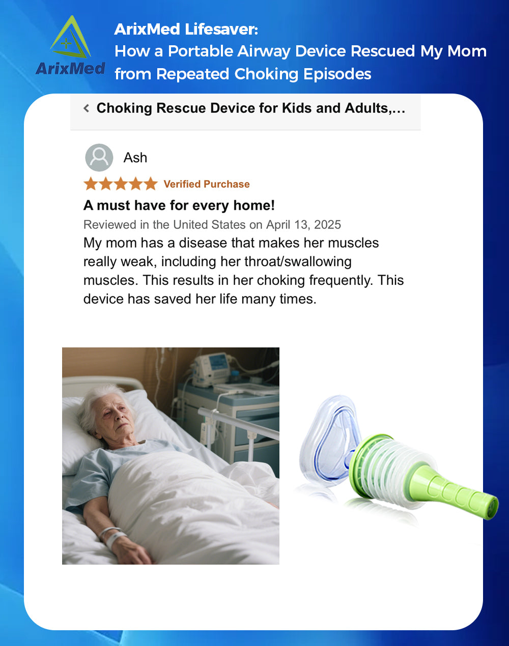 #320 ArixMed Has Saved a Life Many Times – ARIX MED INC